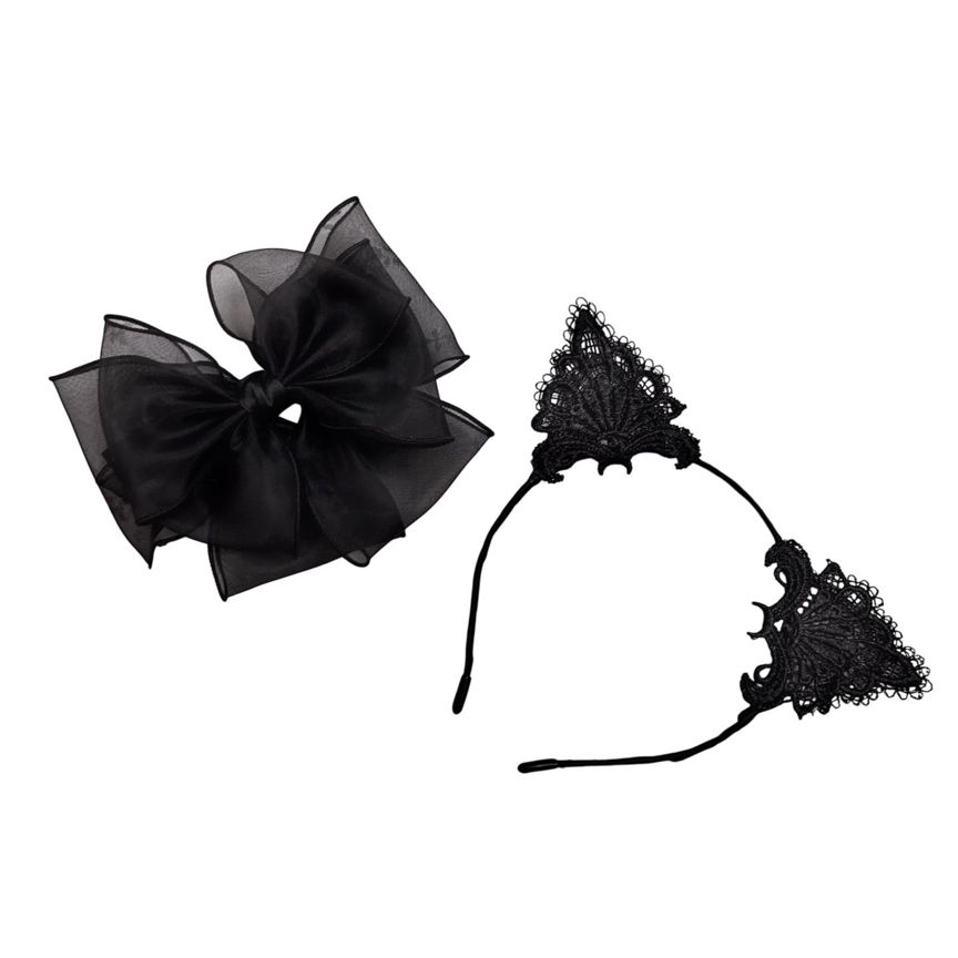 Заколка бант обруч с ушками