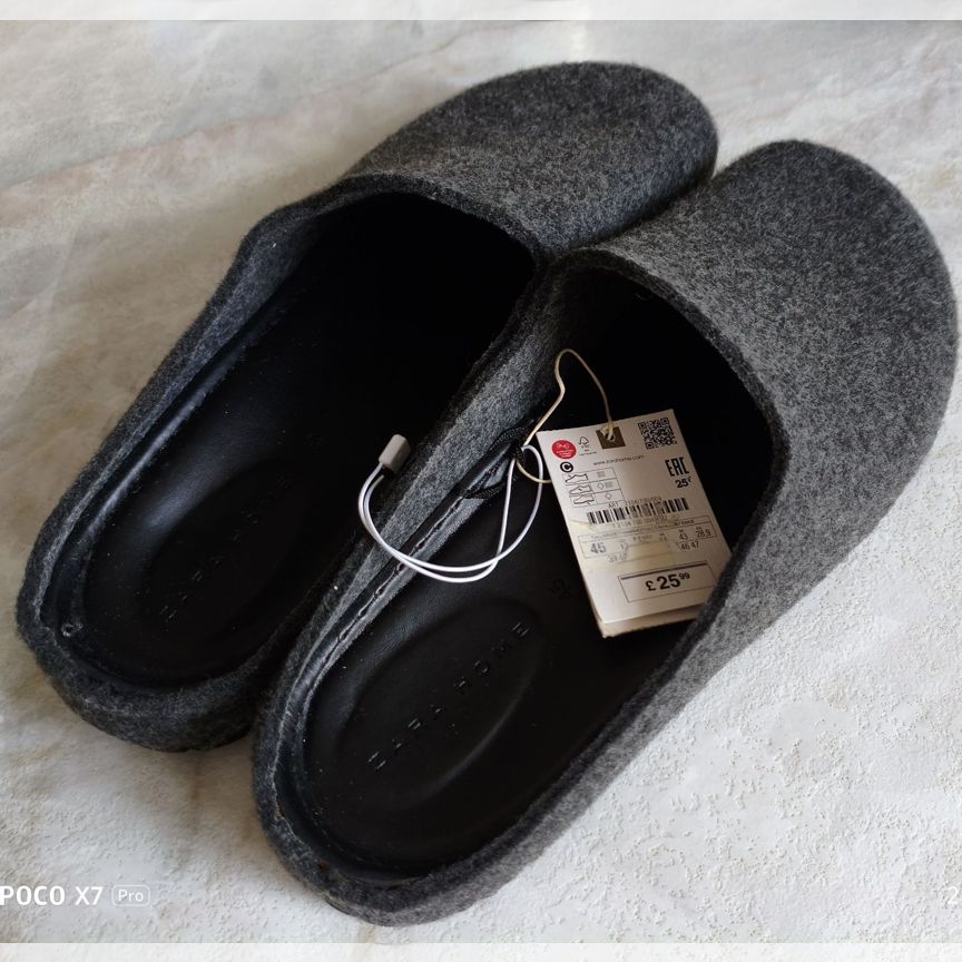 Брендовые тапки домашние Zara Home, 45р