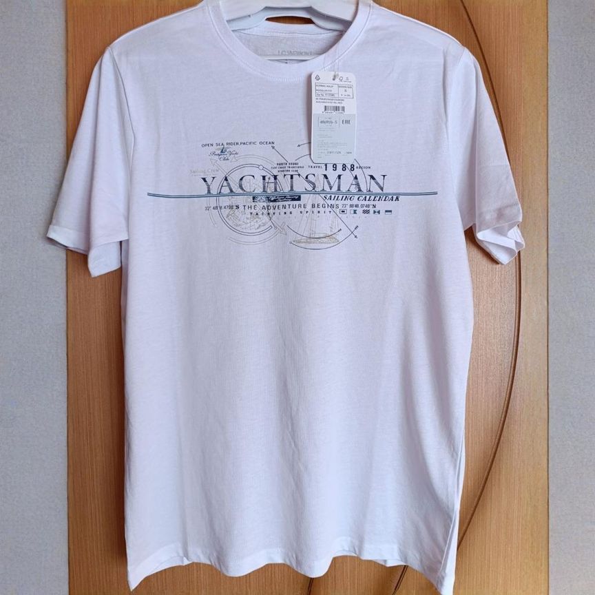 Футболка мужская белая LC Waikiki S 48 новая