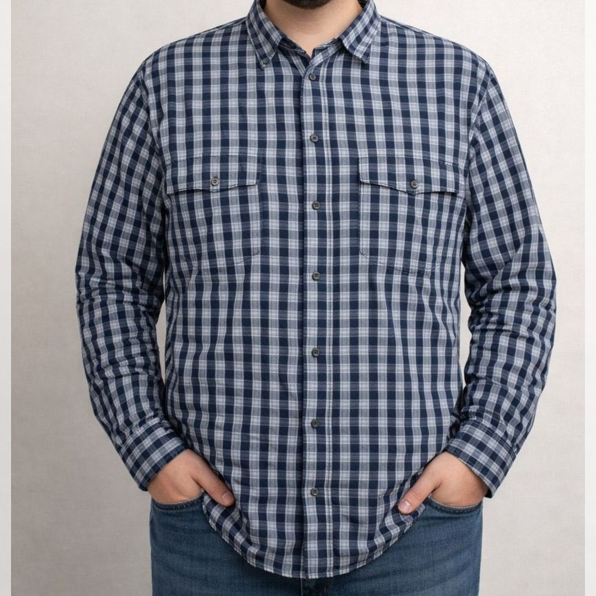 Мужская рубашка в клетку XXL