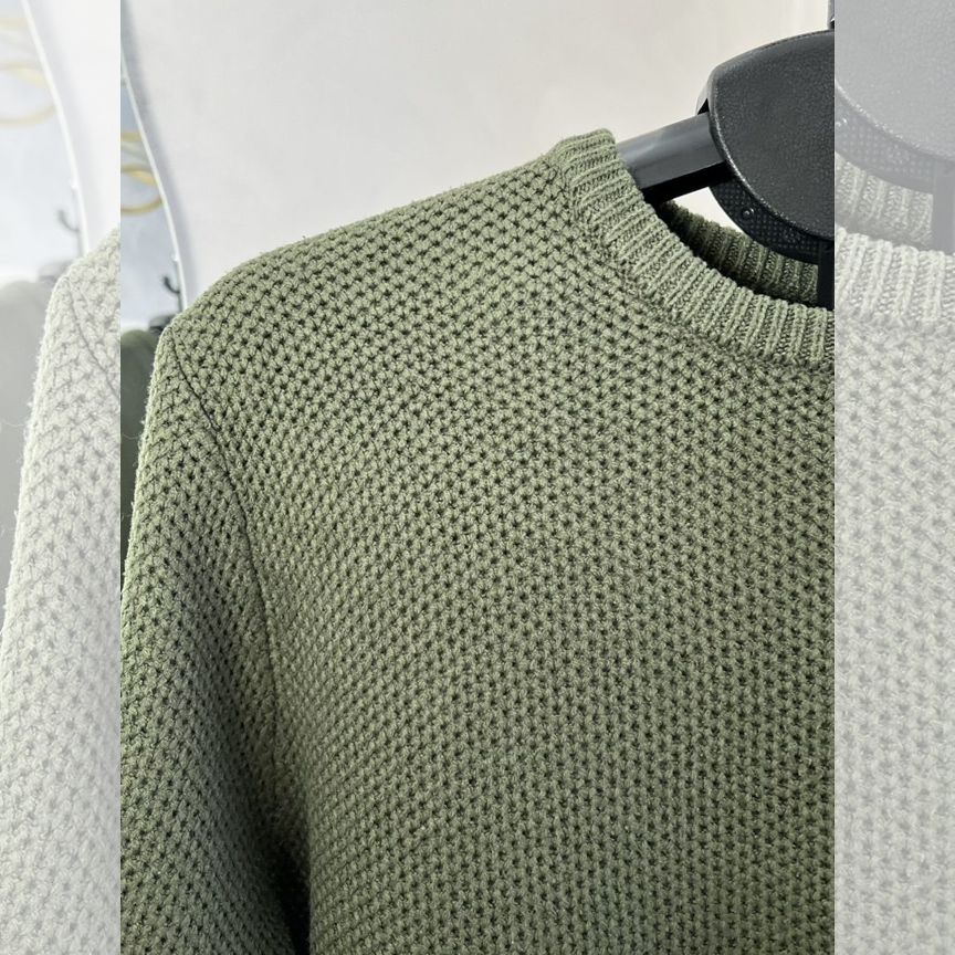 Мужской вязаный свитер хаки, отличное состояние