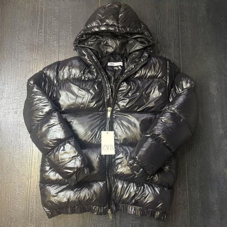 Куртка зимняя глянцевая zara